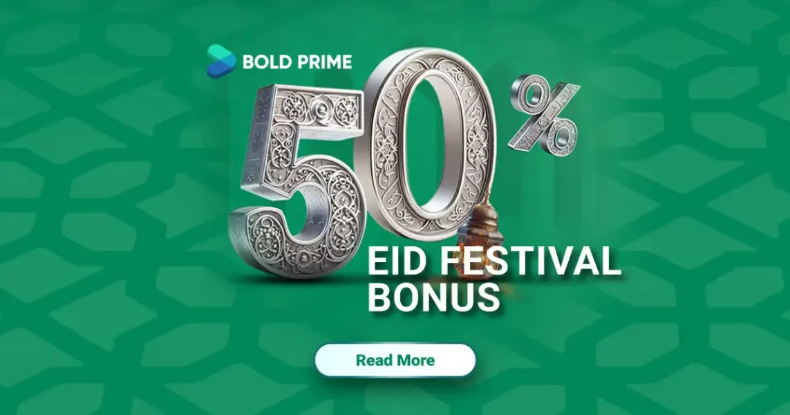 Get a 50% Eid Festival Trading Bonus from BoldPrime